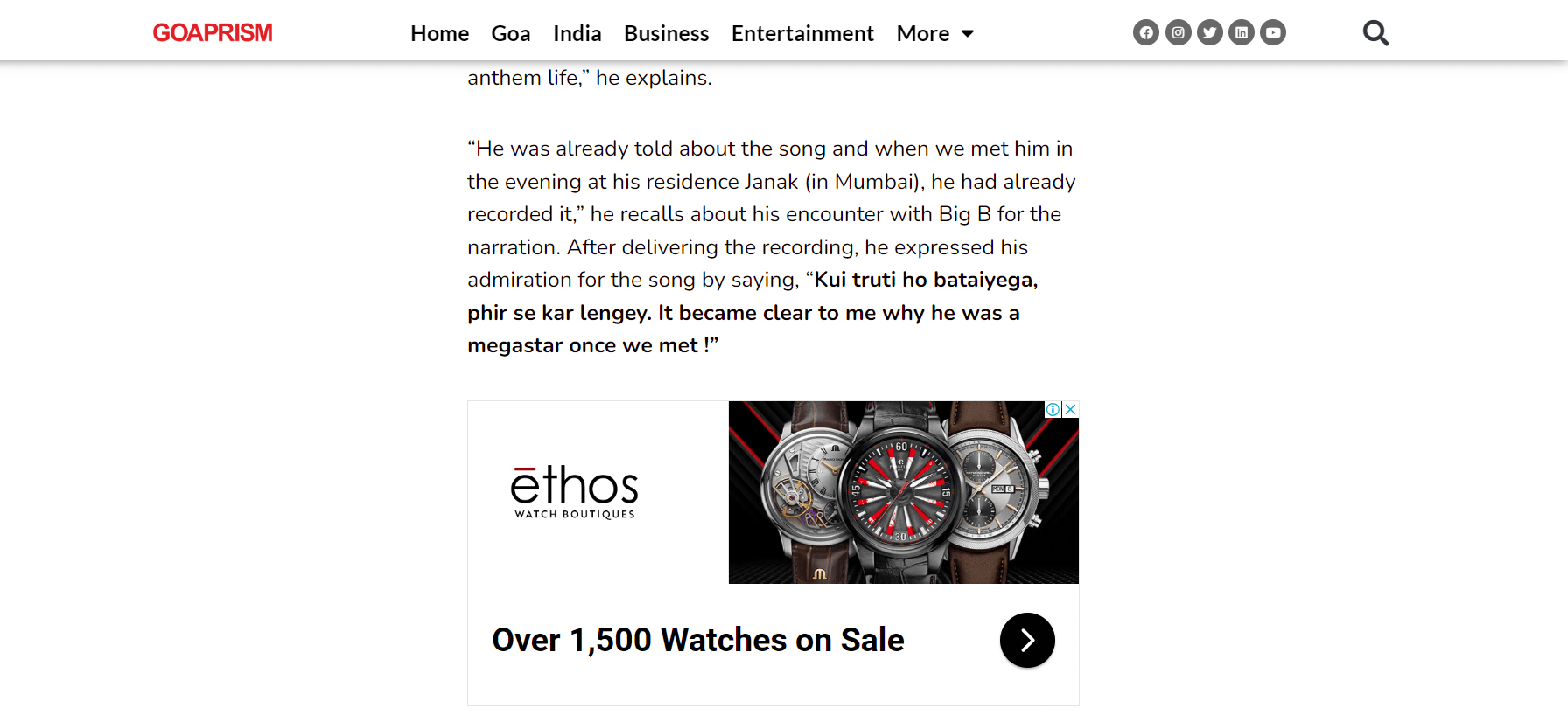 Goa prism Advertising Cost | Goa prism Ads | Advertise On Goa prism